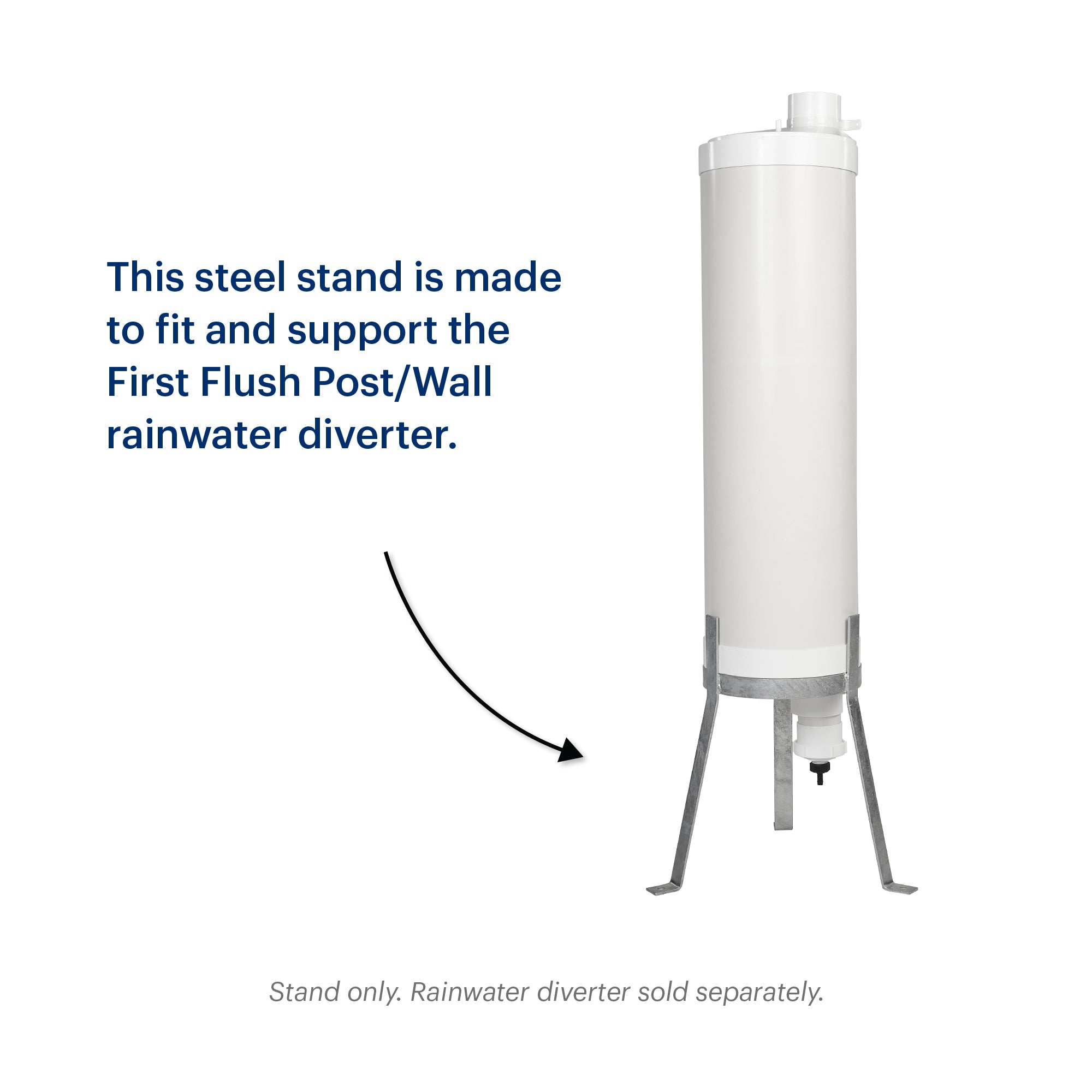 Steel Stand for First Flush Post / Wall with 300mm Chamber – Blue ...